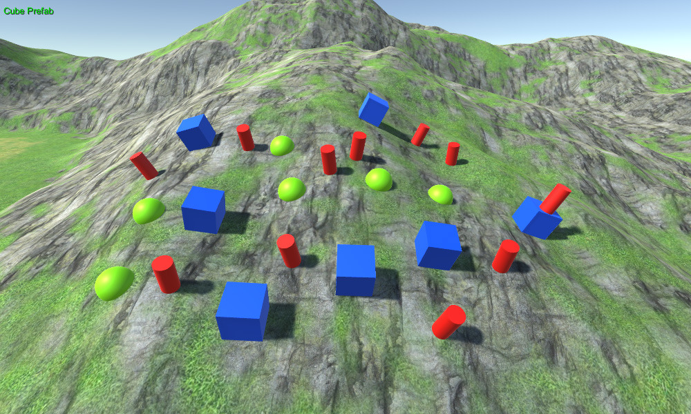 Unity 3D Skap objektprefabrikkene med et museklikk