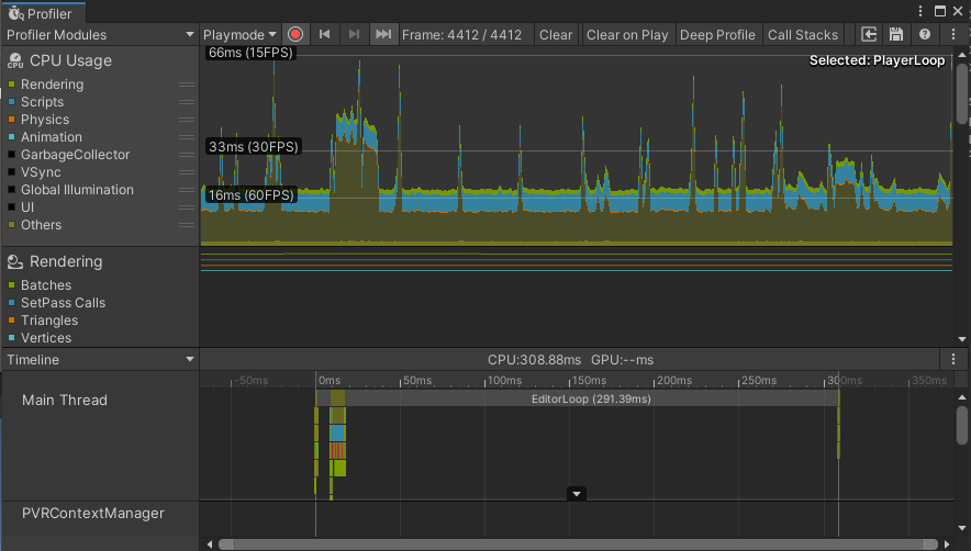 Unity 3D-profilvindu